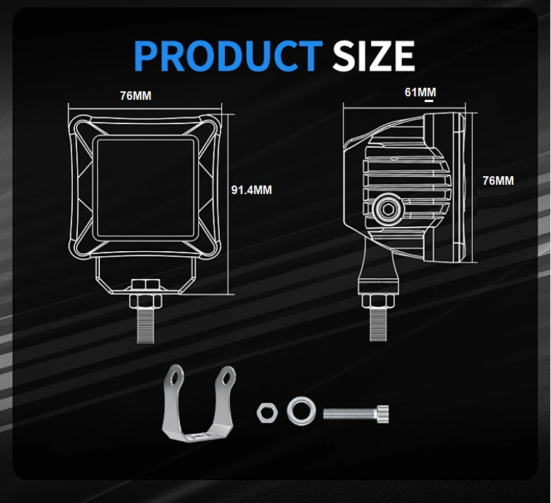 LED DRIVING LIGHT FOG LIGHT SUIT RECON BAR 30W PAIR WHITE & AMBER – SLX 4x4