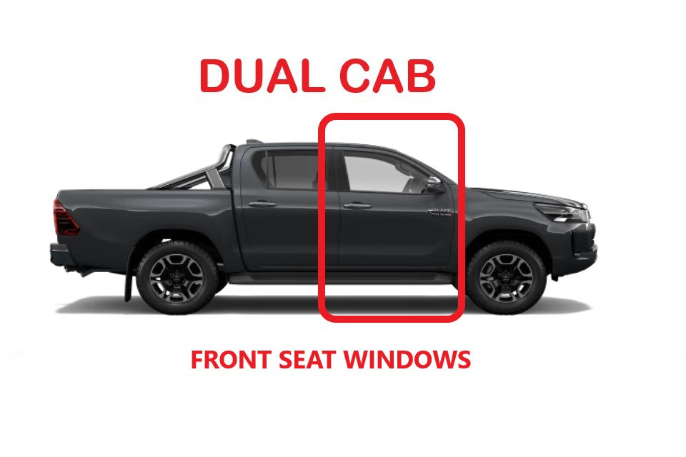 SOLAR SCREEN - DUAL CAB FRONT Driver and Passenger WINDOWS ONLY – SLX 4x4