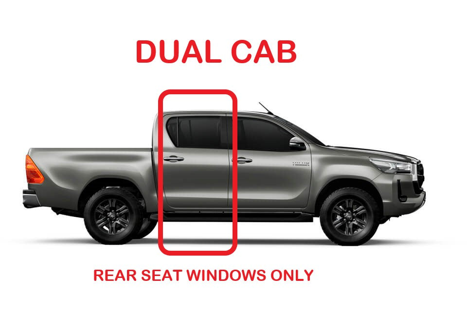 SOLAR SCREEN - DUAL CAB Rear Passenger WINDOWS ONLY – SLX 4x4