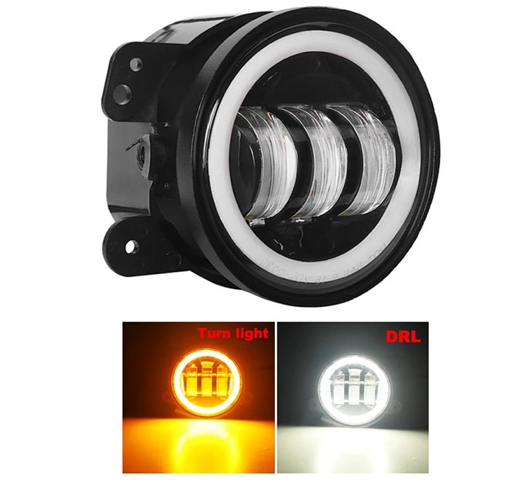 4 inch LED fog light suit Recon or Extreme Series bullbar Inbuilt indi ...