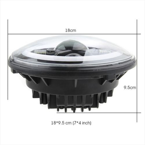 LANDROVER DEFENDER 7 inch LED headlight x 2 new projector lens DRL Hal ...